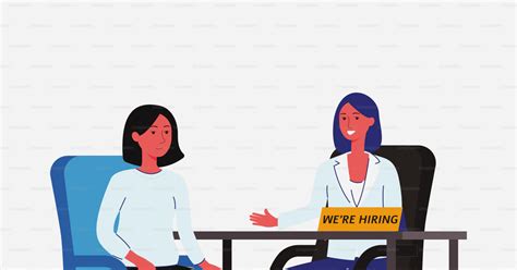 Hr 채용 면접 장면은 사람들 만화 캐릭터와 함께 흰색 배경에 격리된 평면 벡터 삽화입니다 후보자 및 채용 담당자와의 면접 벡터 Unsplash의 사무실 이미지