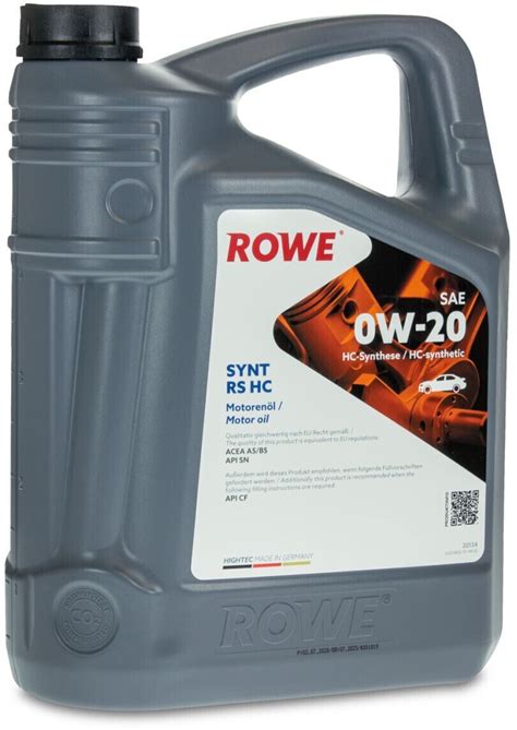 ROWE Hightec Synt RS HC SAE 0W-20 ab 10,00 € | Preisvergleich bei idealo.de