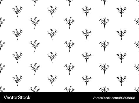 Branch Plant Seamless Pattern Nature Repeat Vector Image