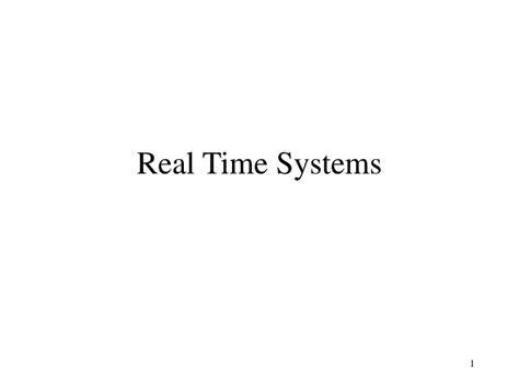 Ppt Real Time Systems Features And Constraints Powerpoint