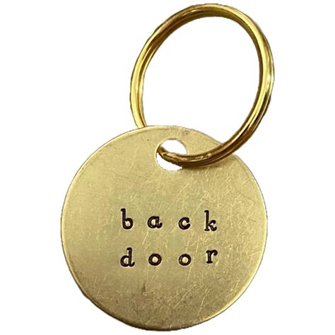 Brass Key Labels Identify Your Keys Key Markers Metal Keychain Ids Hand Punched Tags Hand