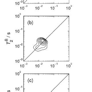T 2 T 2 Correlation Plot For Reference Sample O Acquired With Storage Download Scientific