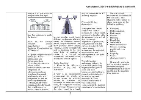 00 Matatag Lesson Exemplar Tle Ict7 W1 V2 Pdf