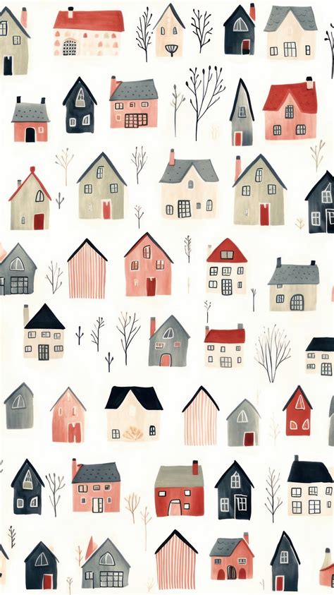 House Pattern Art Architecture AI Free Photo Illustration Rawpixel
