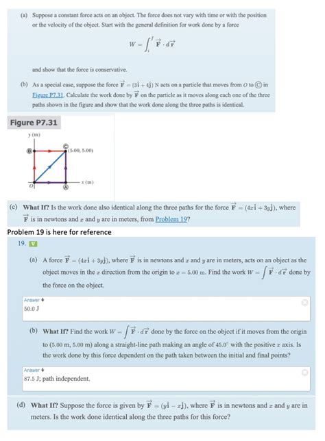 Solved A Suppose A Constant Force Acts On An Object The