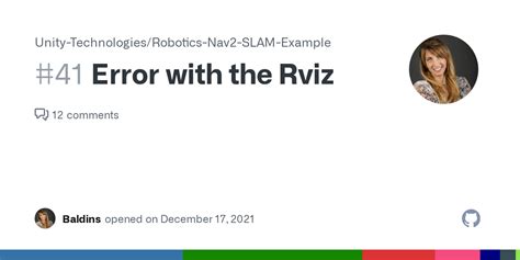 Error With The Rviz · Issue 41 · Unity Technologiesrobotics Nav2 Slam Example · Github