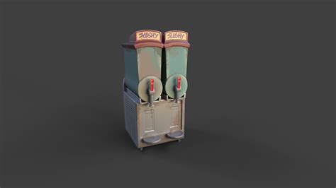 3d Model Stylized Slushy Machine Turbosquid 2380239