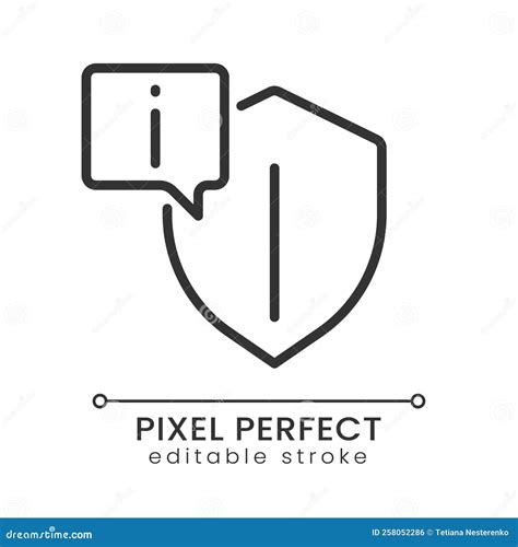 Reliable Information Pixel Perfect Linear Icon Stock Vector Reliable Information Pixel Perfect Linear Icon Stock Vector