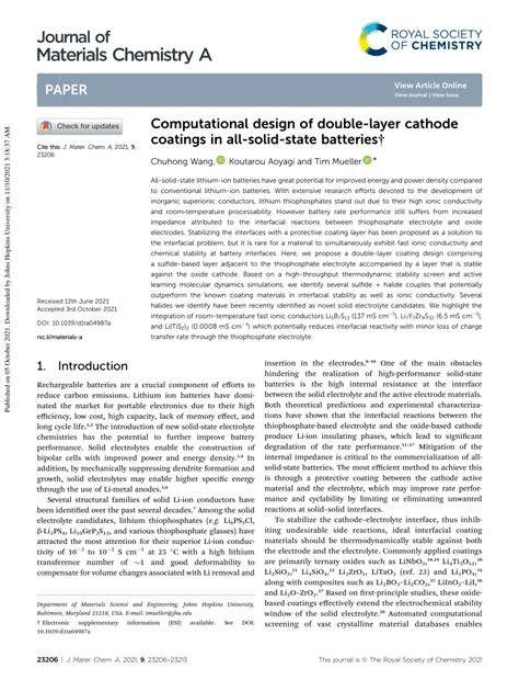 Pdf Computational Design Of Double Layer Cathode Coatings In All