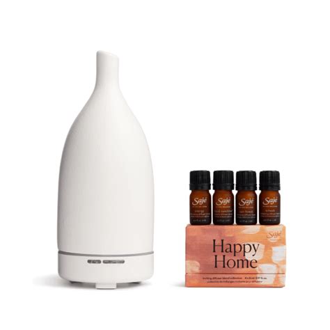 Saje Natural Wellness Aroma Om Diffuser And Happy Home Set Air Miles
