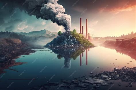 Premium Ai Image Ecology Pollution Concept Ai Ecological Problem