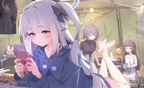 Miyu Miyako Saki And Moe Blue Archive Drawn By Hamanashi Trapiorra Danbooru