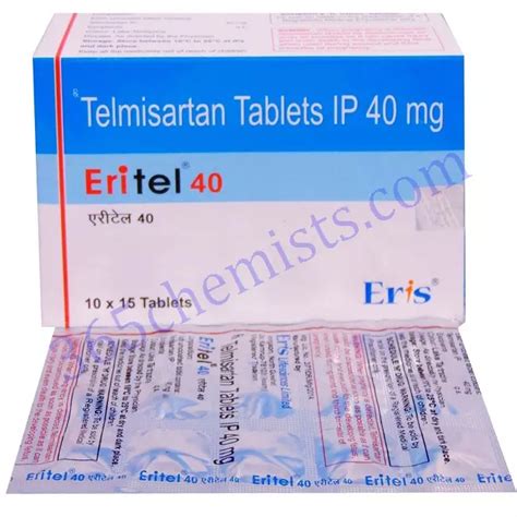Eritel 40 MG Telmisartan 40mg 365chemists Com
