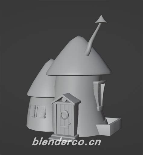 Blender卡通地面建筑21 Blender布的