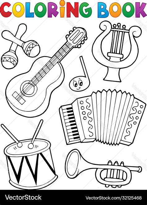 Free Printable Musical Instruments Coloring Pages