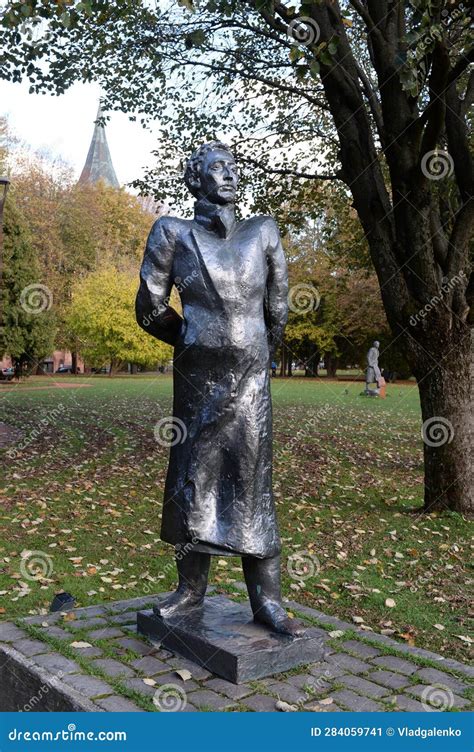 Statue Of Poet Alexander Blok In The Sculpture Park On Kanta Island In