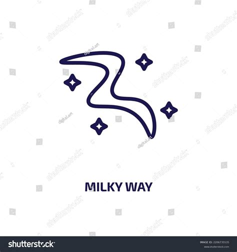 Milky Way Icon Astronomy Collection Thin Stock Vector Royalty Free 2206735535 Shutterstock