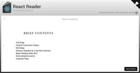 React Reader Codesandbox