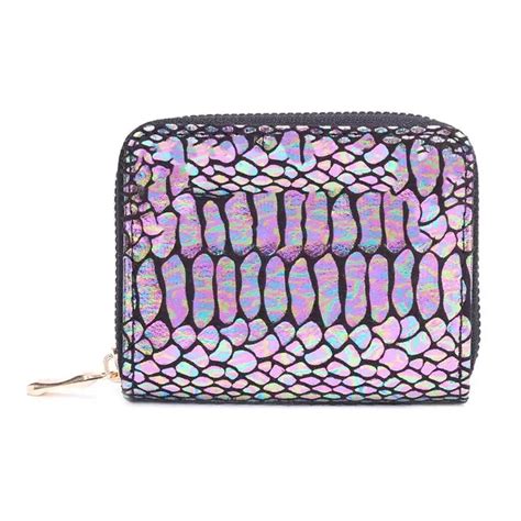 Модный женский короткий кошелек сексуальный Змеиный узор клатч из искусственной кожи Женский