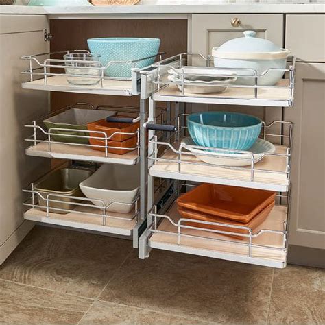 Rev A Shelf 53Psp3 15Sc Modern 26 3 8 Steel 3 Tier Pull Out Solid Bottom Organizer For