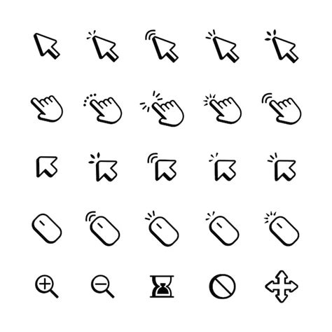 Free Vector Flat Design Mouse Cursor Set