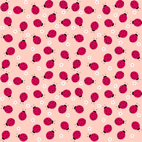 Ladybugs Repeat Seamless Surface Pattern Design For Commercial And