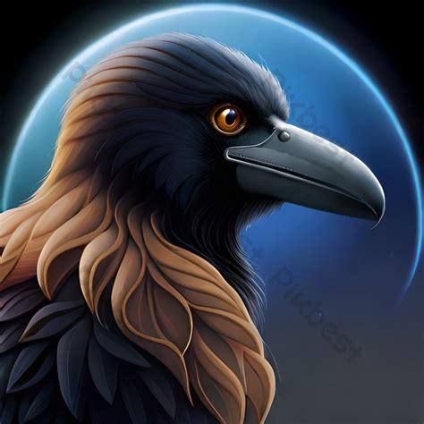 검은 신비로운 까마귀 검은 새 마술 까마귀 일러스트 Png Psd 무료 다운로드 Pikbest