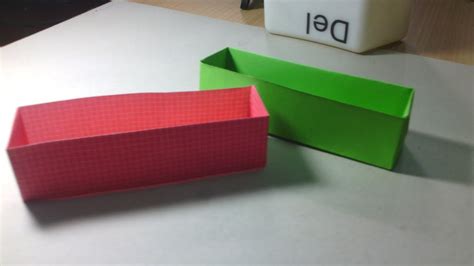 วิธีพับกล่องกระดาษแนวยาวง่ายๆ Youtube