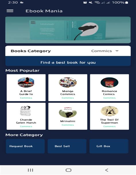 Android Ebook Mania App With Firebase Backend By Artificialsoft Codecanyon