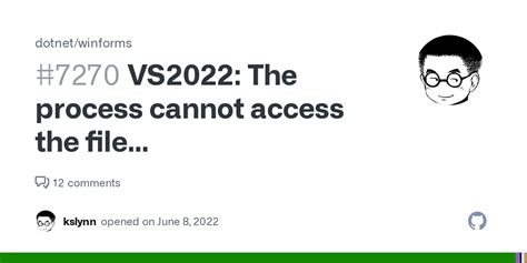 Vs2022 The Process Cannot Access The File Microsoft Dotnet Designtools Protocol Resources Dll
