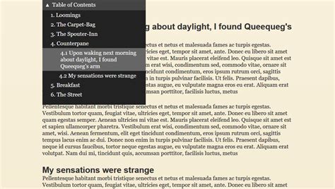 Fixed Table Of Contents Drop Down Menu Jquery Plugin