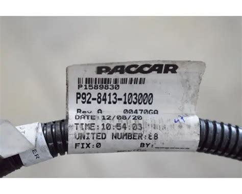 Paccar Misc Wiring Oem P92 8413 103000 In Dorr Mi 98 00 758 10071
