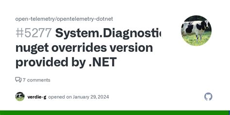 Systemdiagnosticdiagnosticsource Nuget Overrides Version Provided By Net · Issue 5277 · Open