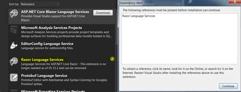 Dependency Alert Razor Language Services Issue Dotnet Aspnetcore GitHub