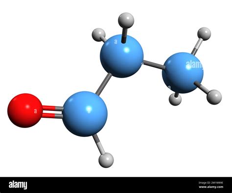 3d Image Of Propionaldehyde Skeletal Formula Molecular Chemical