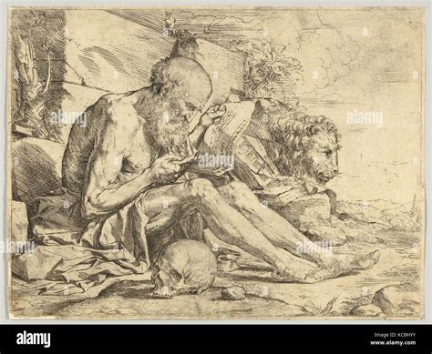 Drawings And Prints Print Saint Jerome Reading Artist Jusepe De