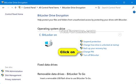Change BitLocker Startup PIN In Windows 10 Tutorials