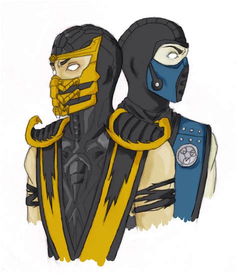 Scorpion And Sub Zero Close Up By Protostrife On Deviantart
