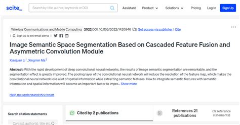 Image Semantic Space Segmentation Based On Cascaded Feature Fusion And