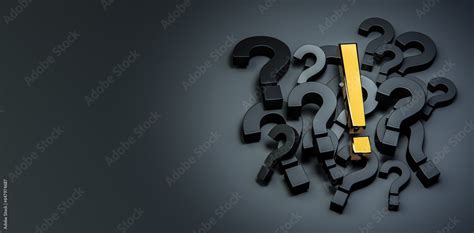 Problem Solution Confusion Counseling Pile Of Black Question Mark Symbols With One Golden