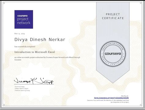 Divya Nerkar On Linkedin Learning Professionaldevelopment Coursera Excel