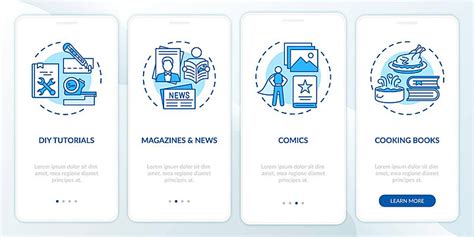 Online Library Catalogue Onboarding Vector Template Step Onboarding