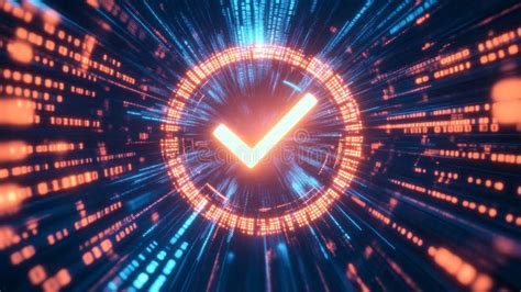 The Email Icon Encapsulated By Digital Data Streams And Binary Code