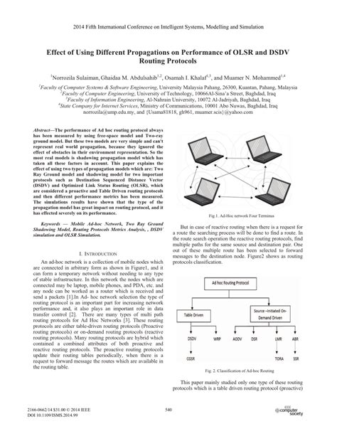 Pdf Effect Of Using Different Propagations On Performance Of Olsr And