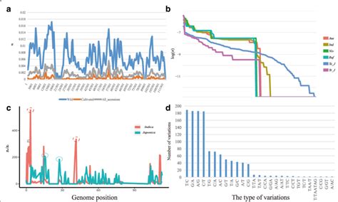 Nucleotide Diversity And Variant Type Of All Accessions And Subgroups