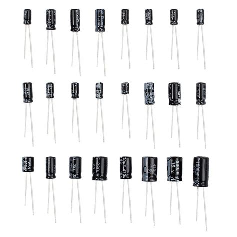 24 Values Aluminum Electrolytic Capacitor Assorted Grandado