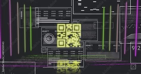 Image Of Qr Code Between Lines Multiple Numbers In Squares And Circles