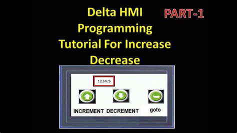 🔴 Delta Hmi Programming Tutorial For Inc Dec Push Button Part 1 Youtube