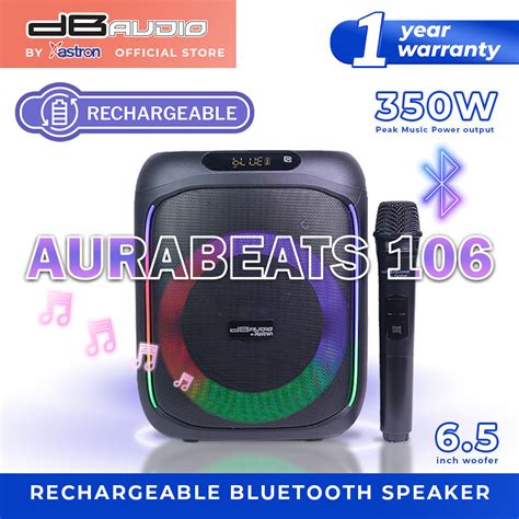 DB Audio By Astron AURABEATS 106 Portable Bluetooth Speaker 1 Wireless Mic Shopee Philippines