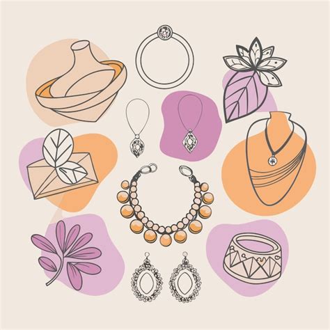 Примеры иллюстраций в Instagram шаблоны обложек для ювелирного магазина векторная иллюстрация